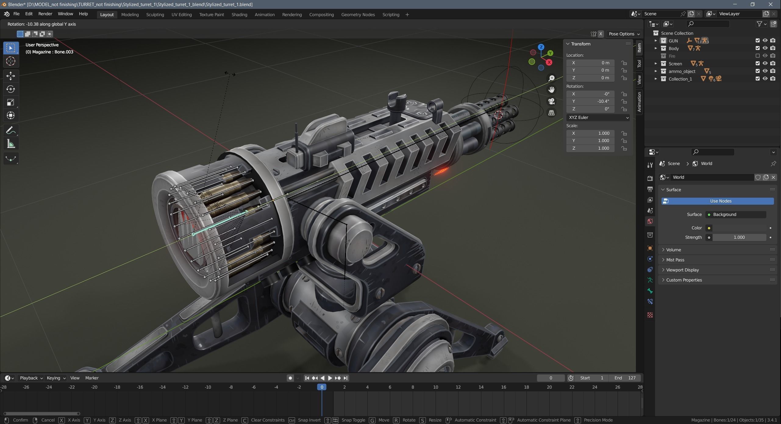 3D model Stylized turret VR / AR / low-poly | CGTrader