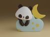 good night panda 3D model 3D printable | CGTrader