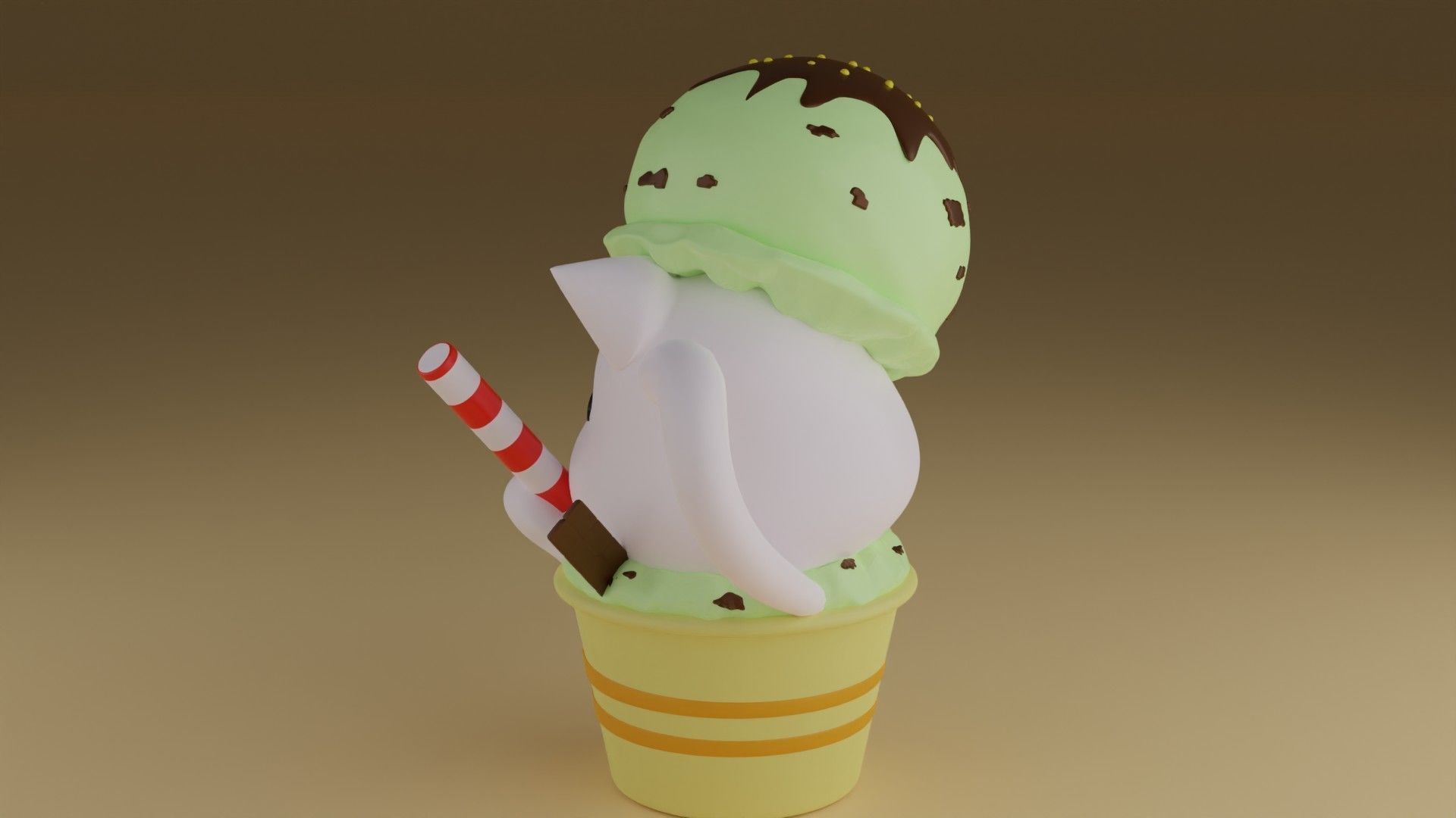 ice cat 3D model 3D printable | CGTrader