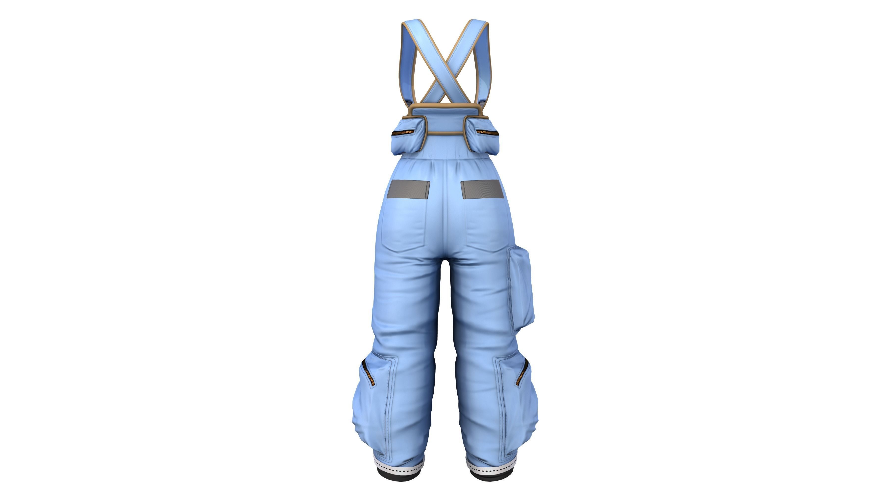 3d Model Female Blue Paratrooper E Dungaree Vr Ar Low Poly Cgtrader
