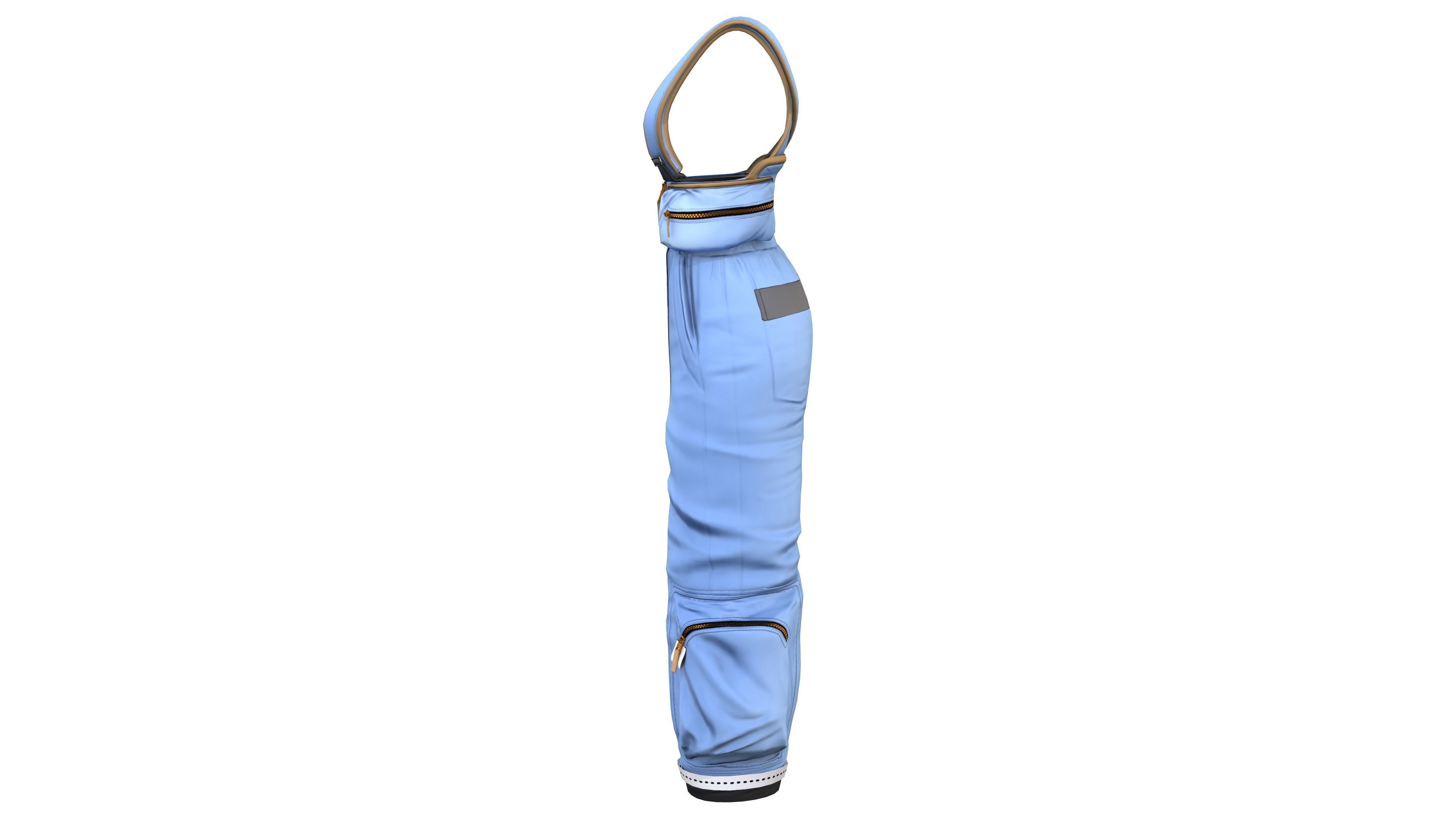 3d Model Female Blue Paratrooper E Dungaree Vr Ar Low Poly Cgtrader