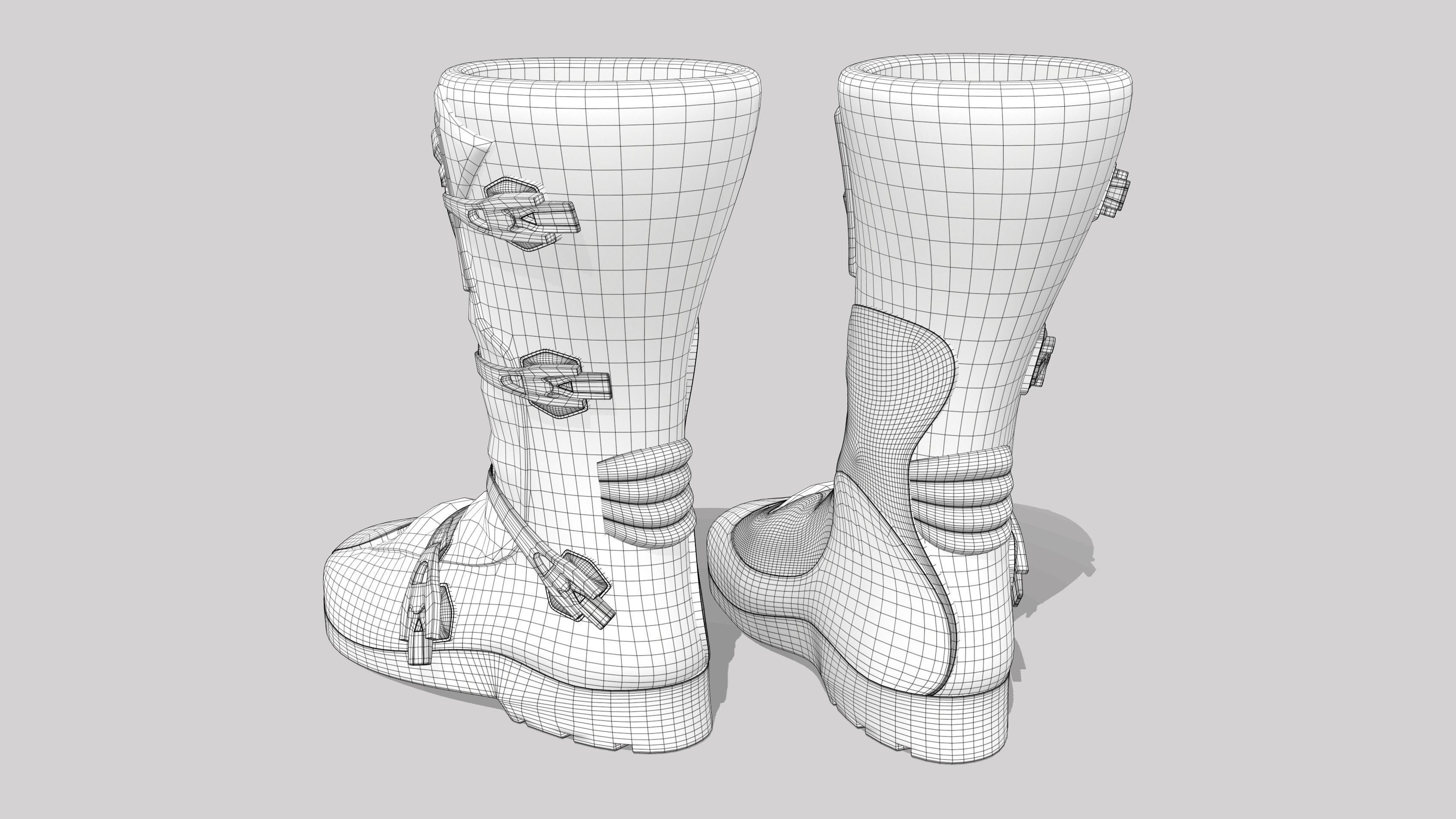 3D model Mens Motorcycle Boots VR / AR / low-poly | CGTrader