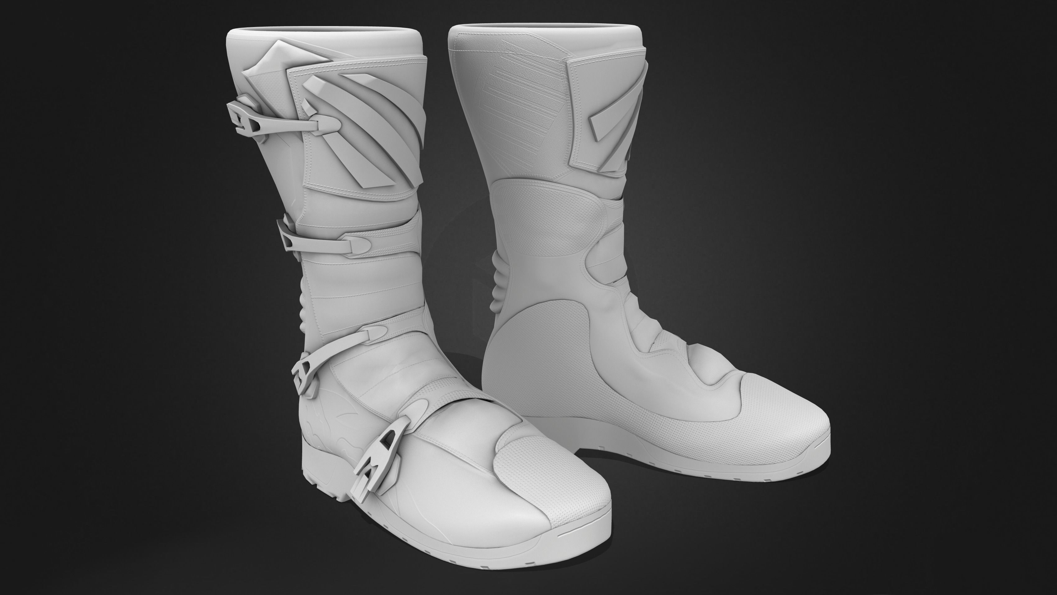 3D model Mens Motorcycle Boots VR / AR / low-poly | CGTrader