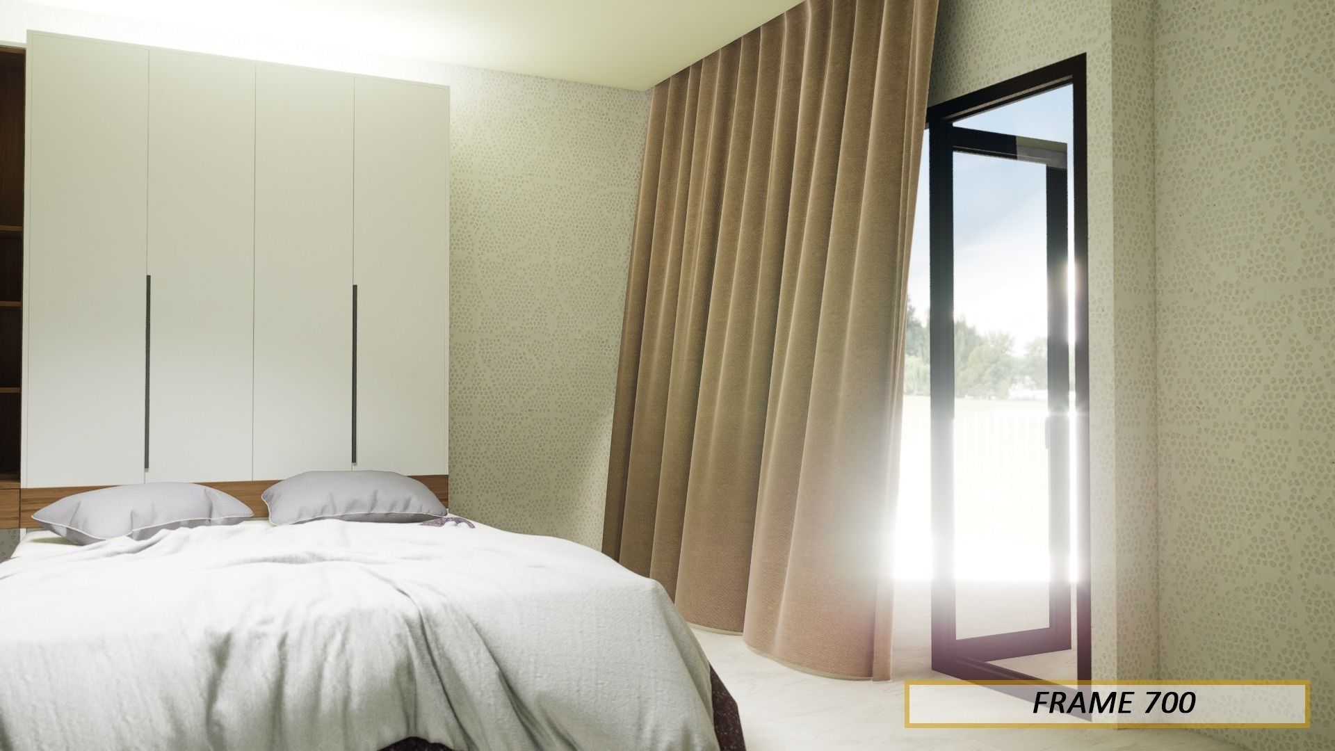 Animated Curtain Blowing in the Wind - Light Breeze 3D model animated ...