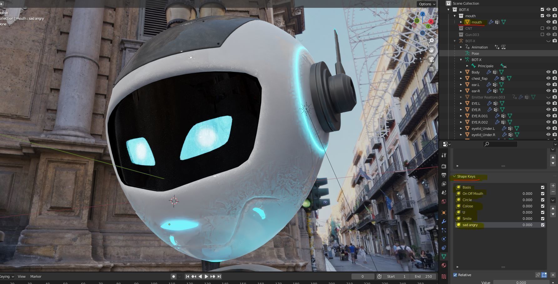 3D model Robot Pixar Stile - Blender3D - Rigged- Gun Animation VR / AR ...