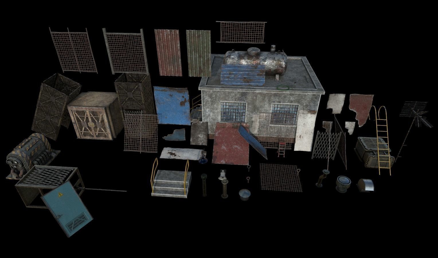 3D model Industrial Props Pack 3 VR / AR / low-poly | CGTrader