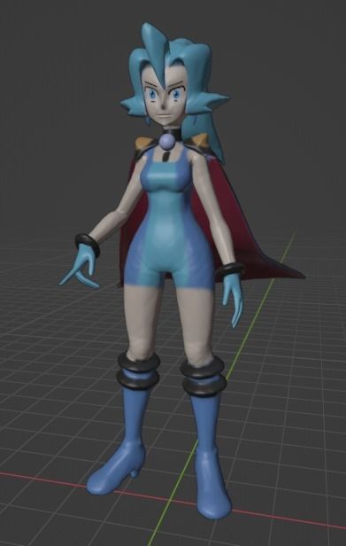 gym leader Clair 3D model 3D printable | CGTrader