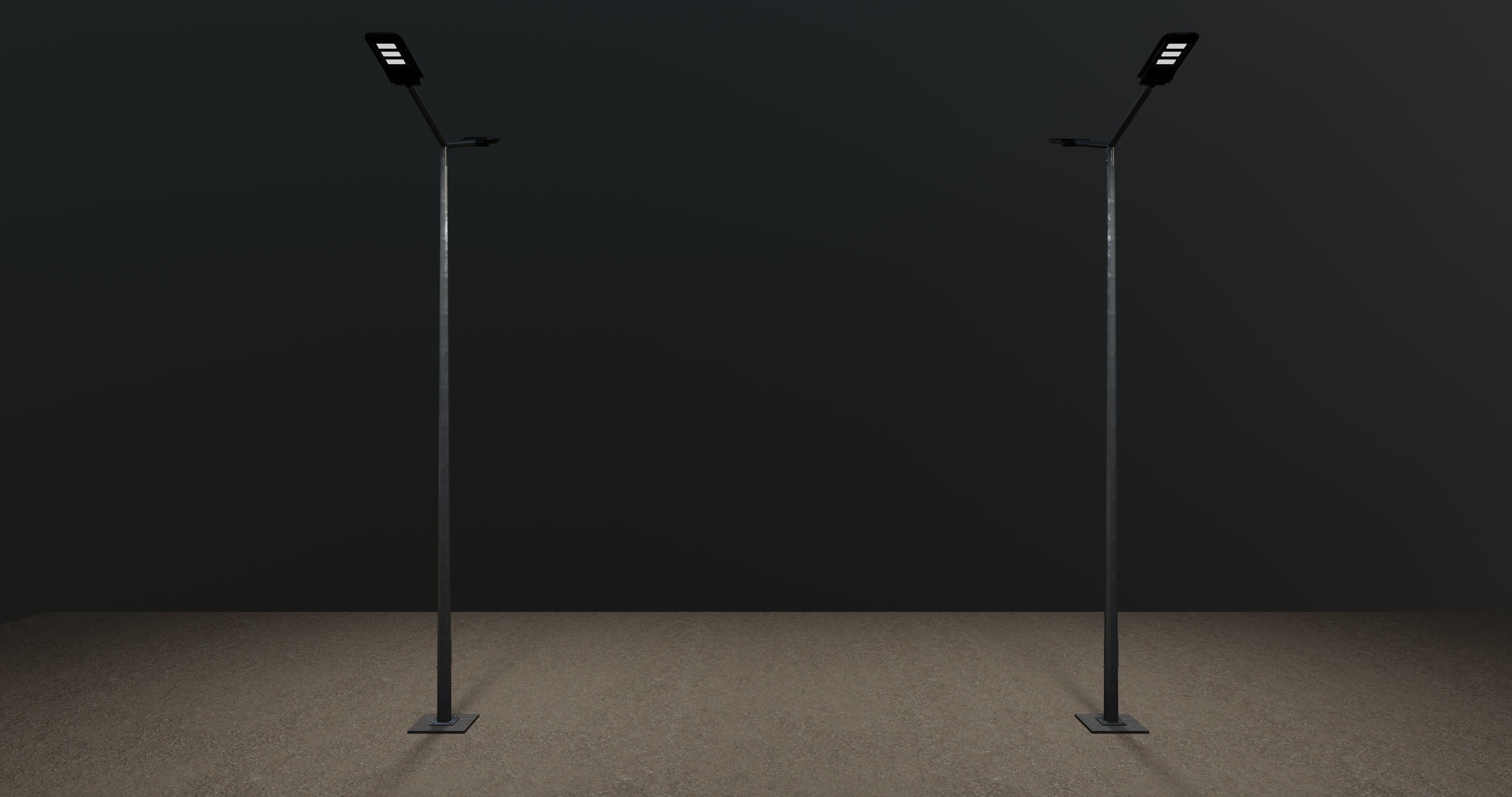 5 Meter Octogonal Lighting Pole -Double Consol 3D model | CGTrader