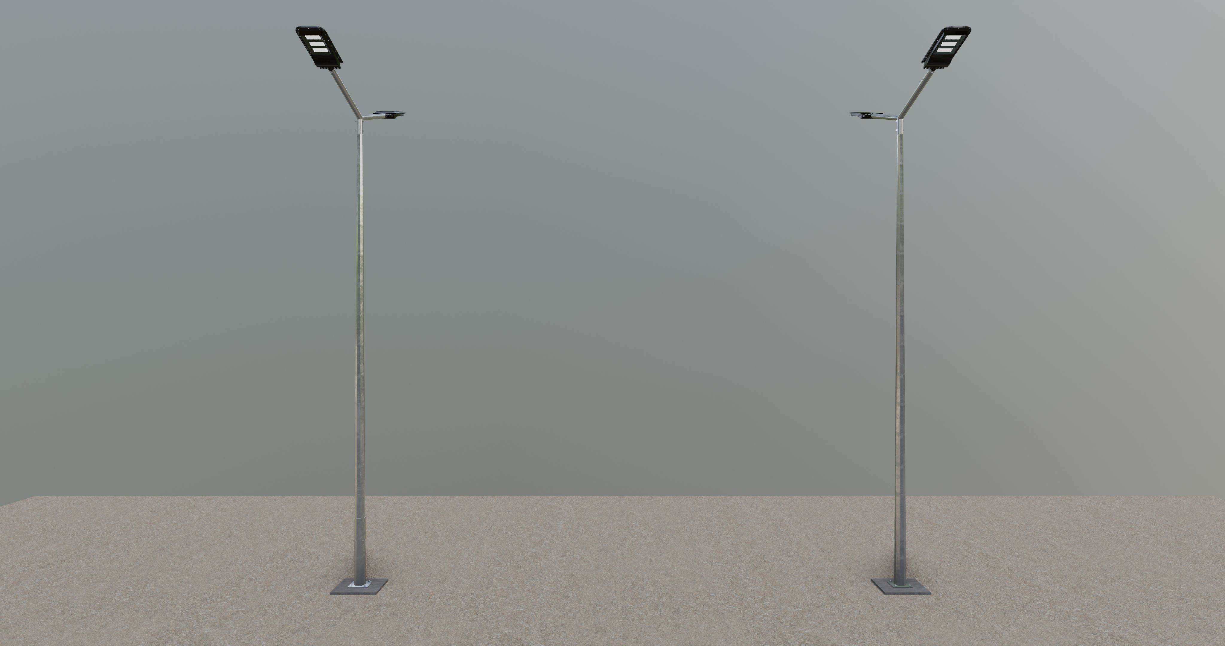 5 Meter Octogonal Lighting Pole -Double Consol 3D model | CGTrader