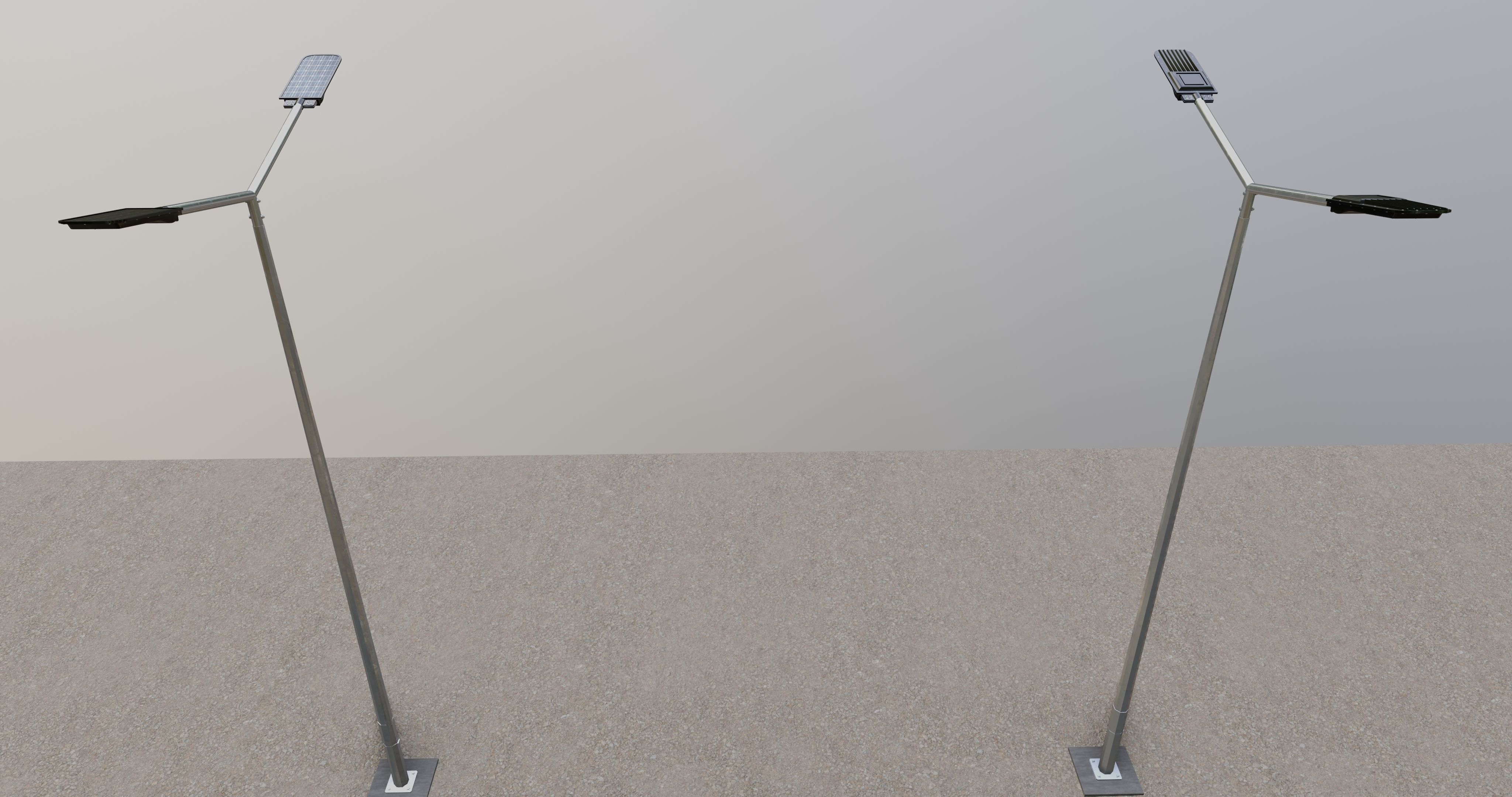 5 Meter Octogonal Lighting Pole -Double Consol 3D model | CGTrader