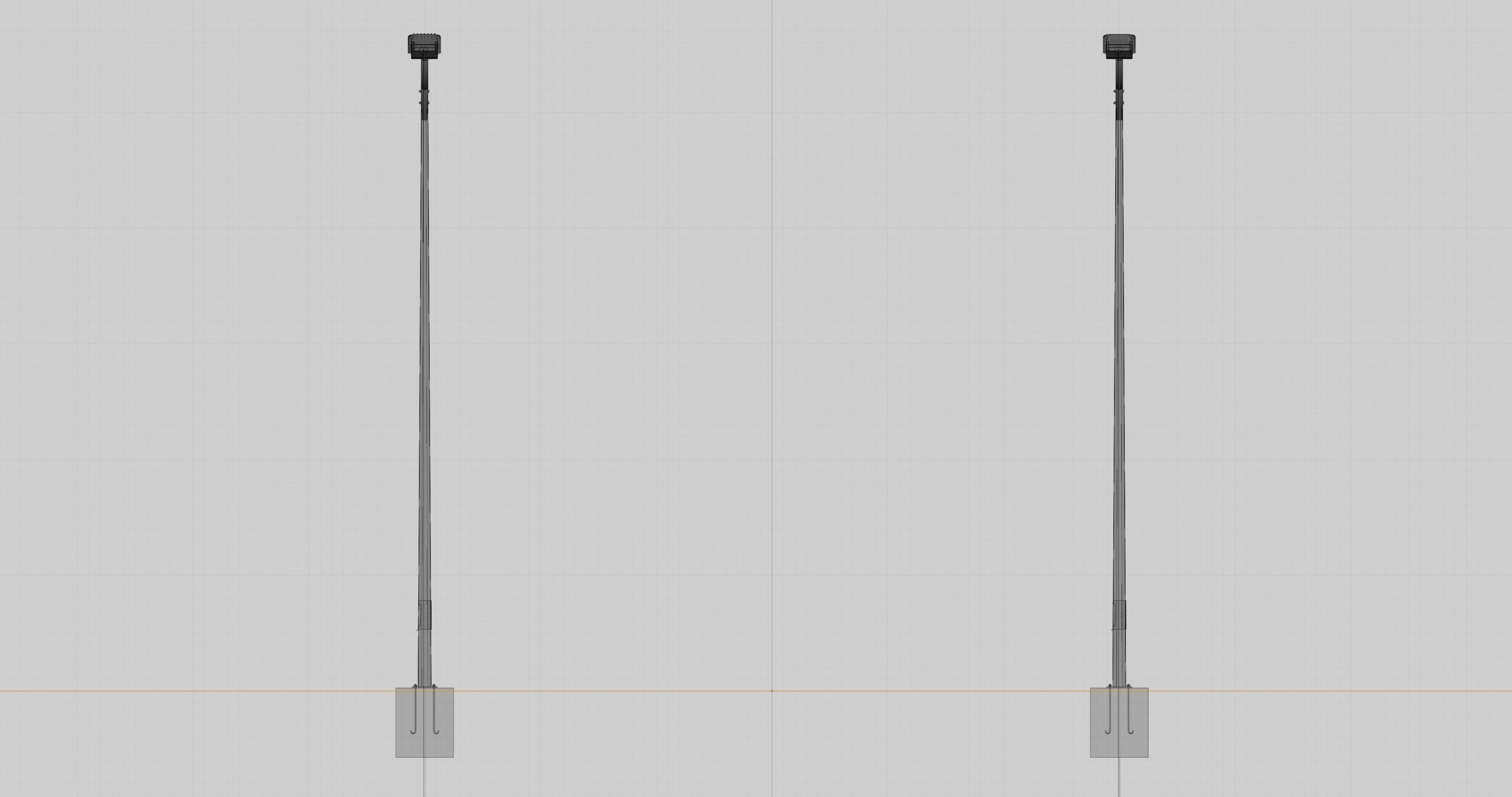5 Meter Octogonal Lighting Pole -Double Consol 3D model | CGTrader