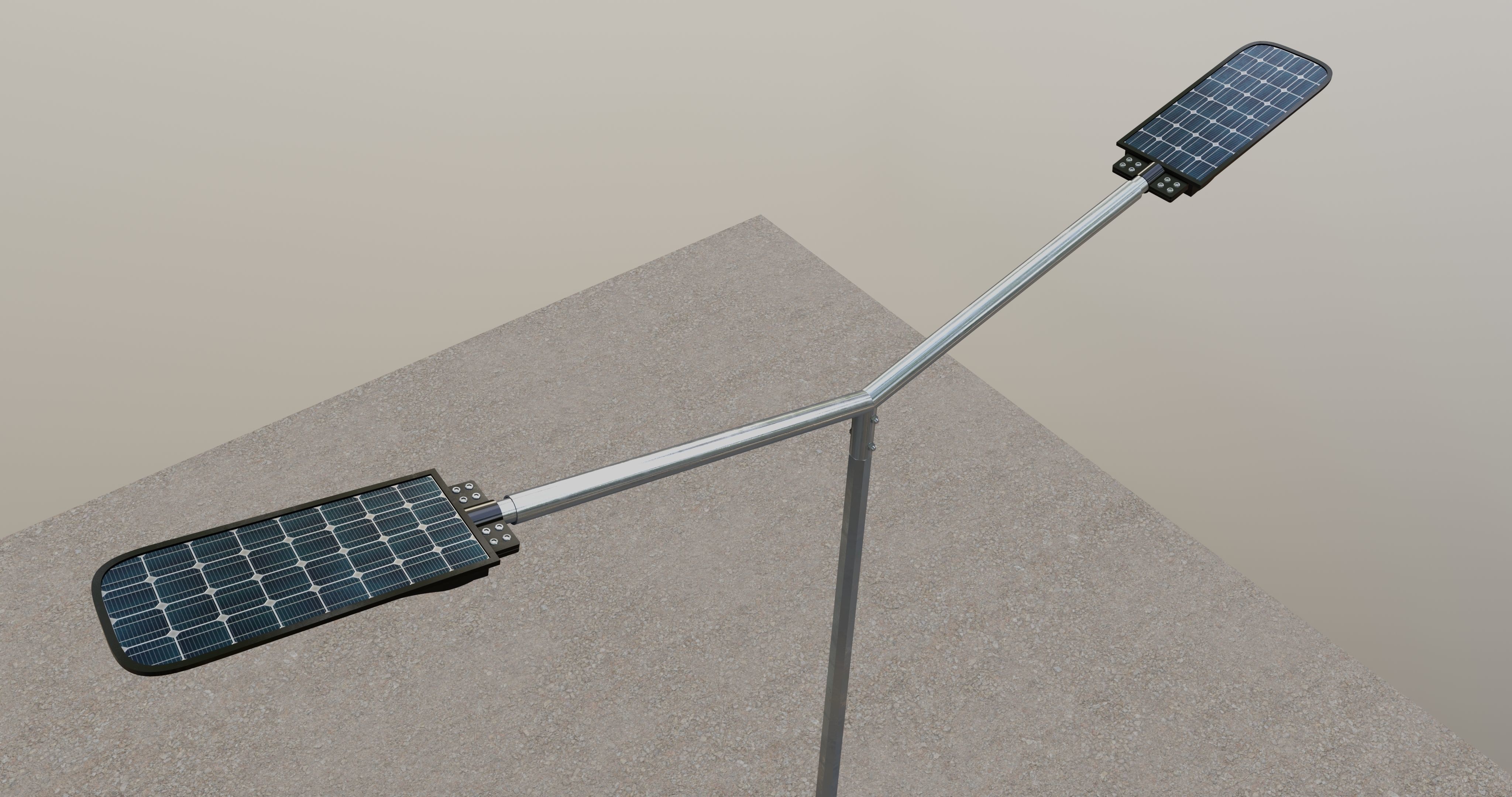 5 Meter Octogonal Lighting Pole -Double Consol 3D model | CGTrader