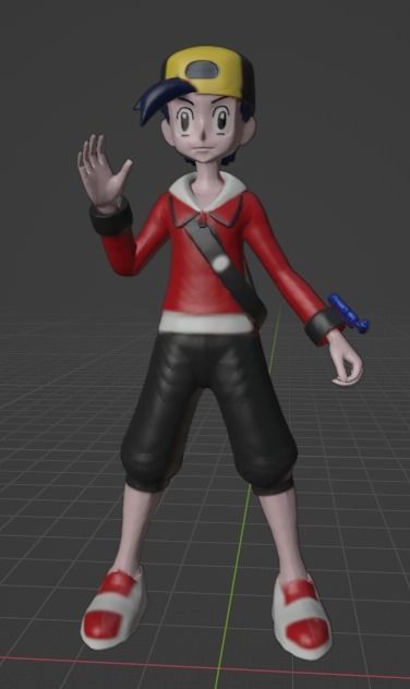pokemon trainer Ethan 3D model 3D printable | CGTrader
