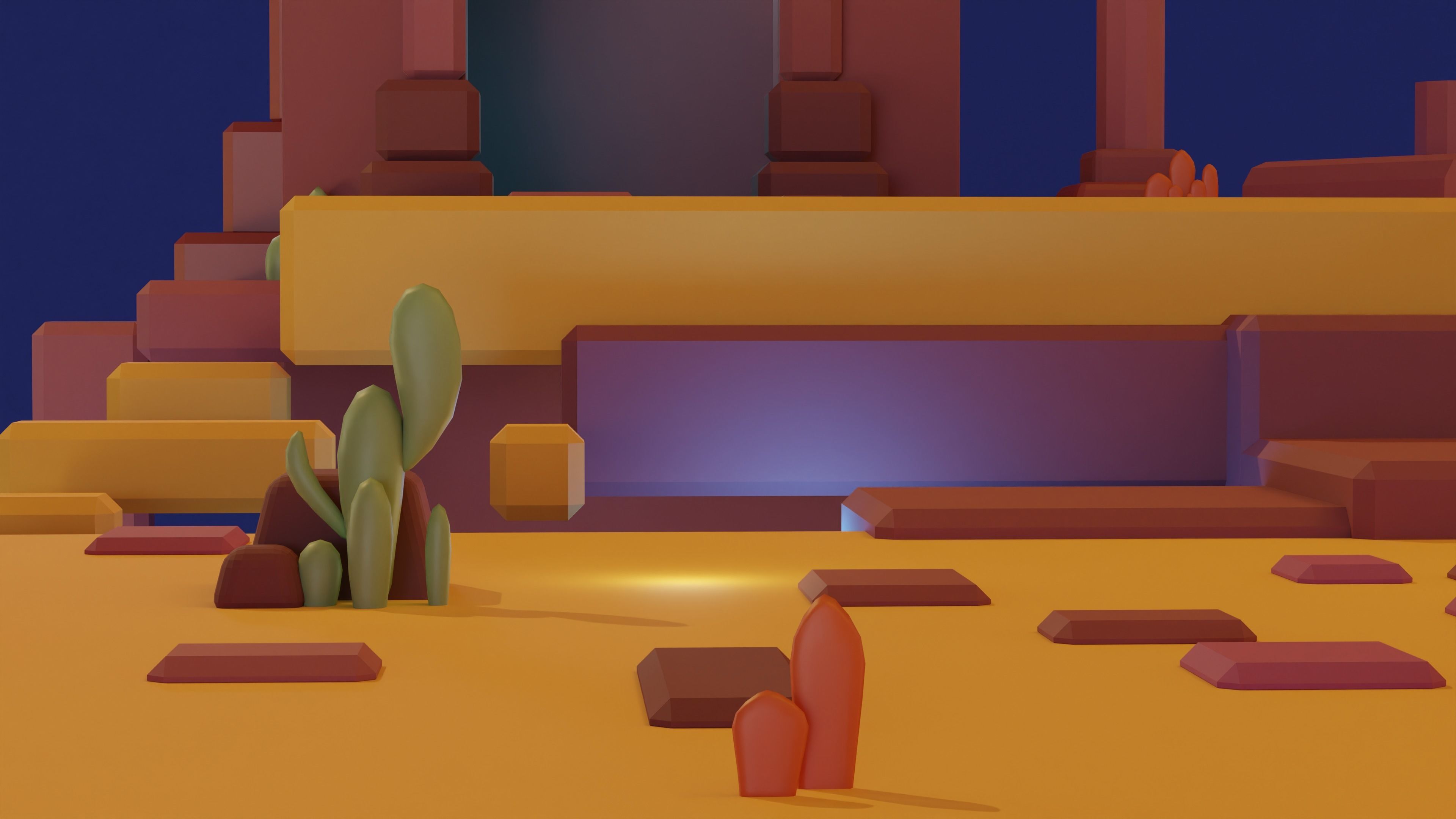 3D model Low poly Desert Landscape Assets VR / AR / low-poly | CGTrader