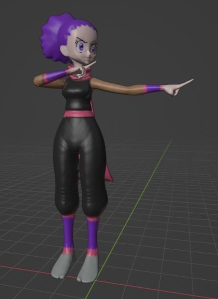 gym leader Janine 3D model 3D printable | CGTrader
