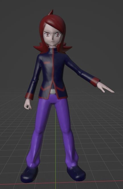 pokemon trainer Silver 3D model 3D printable | CGTrader