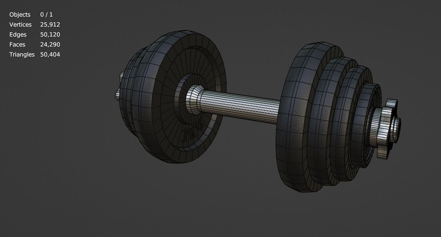 Dumbbell Realistic free 3D model | CGTrader