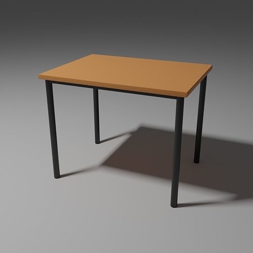 School bench 3D model | CGTrader