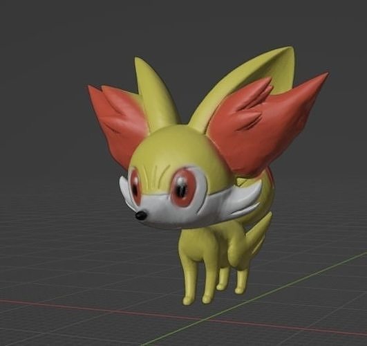Fennekin free 3D model 3D printable | CGTrader