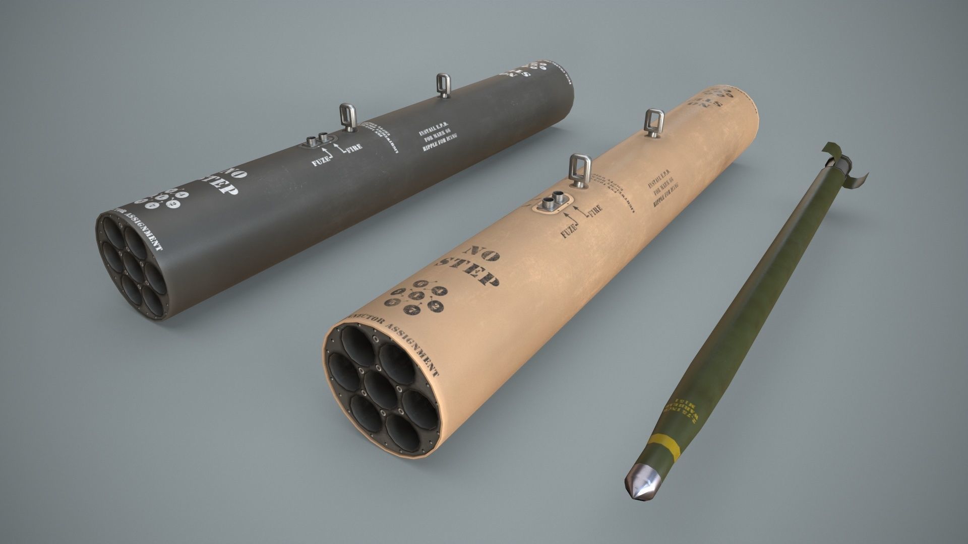 3D model Missile Launcher M-260 VR / AR / low-poly | CGTrader