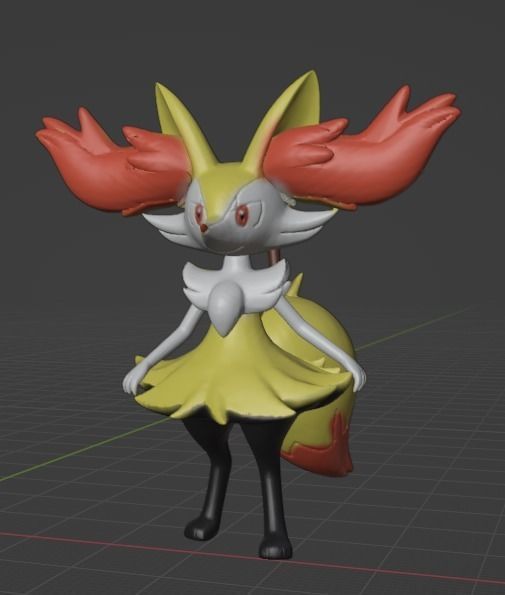 Braixen 3D model 3D printable | CGTrader