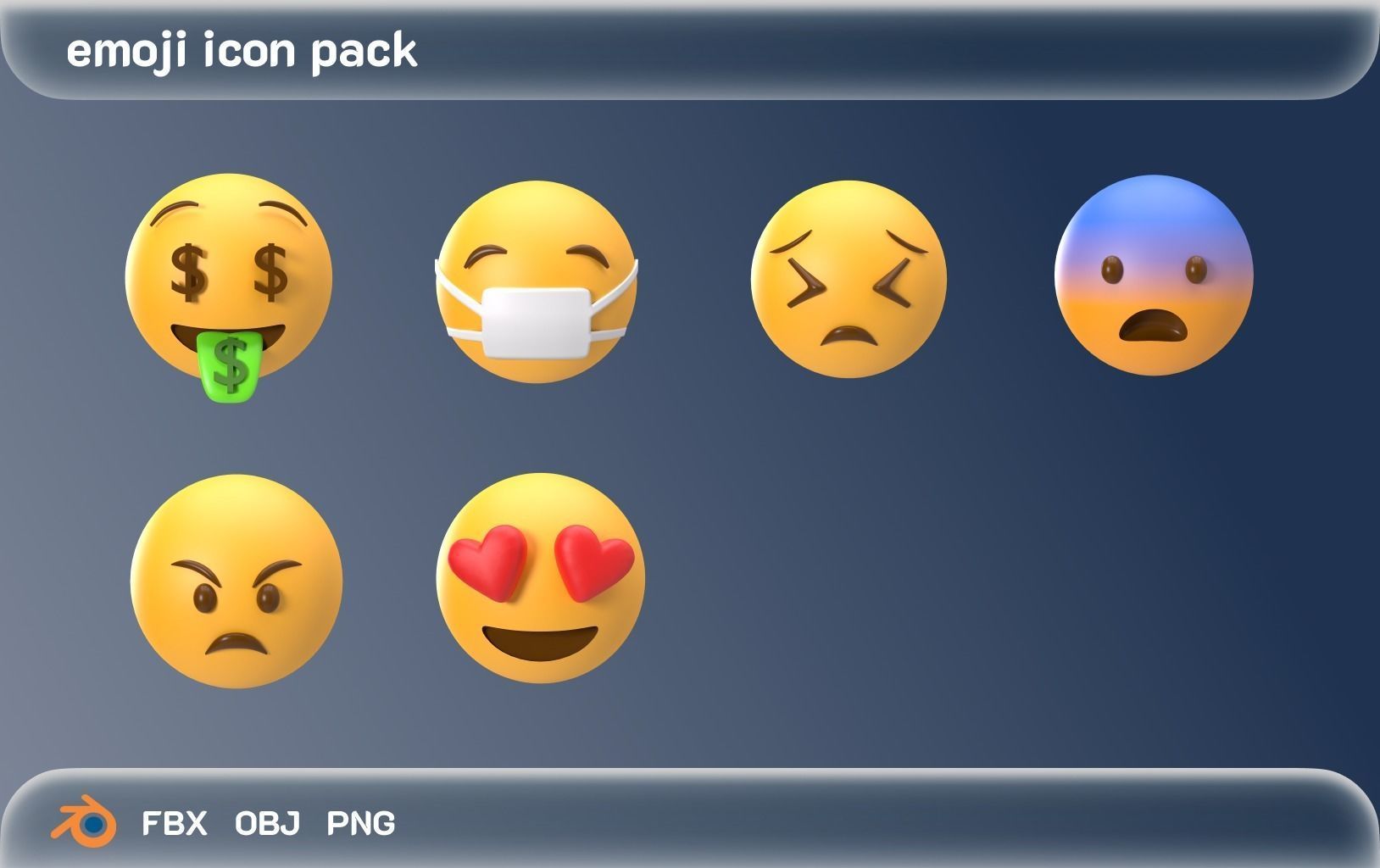 emoji pack 3D model | CGTrader
