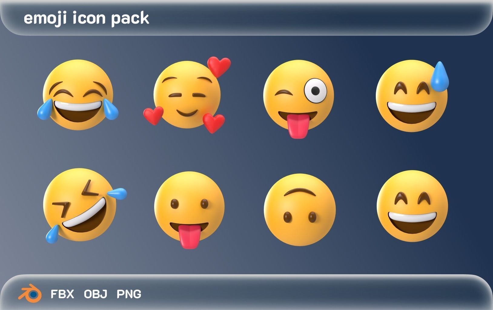 emoji pack 3D model | CGTrader
