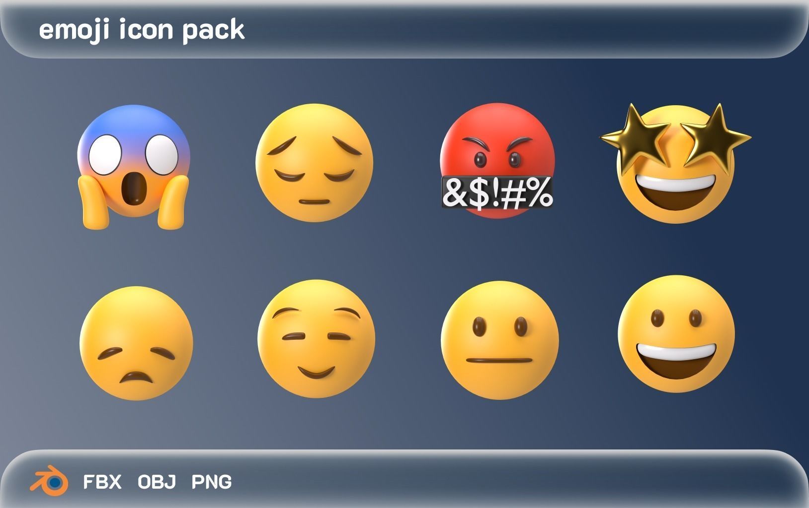 emoji pack 3D model | CGTrader