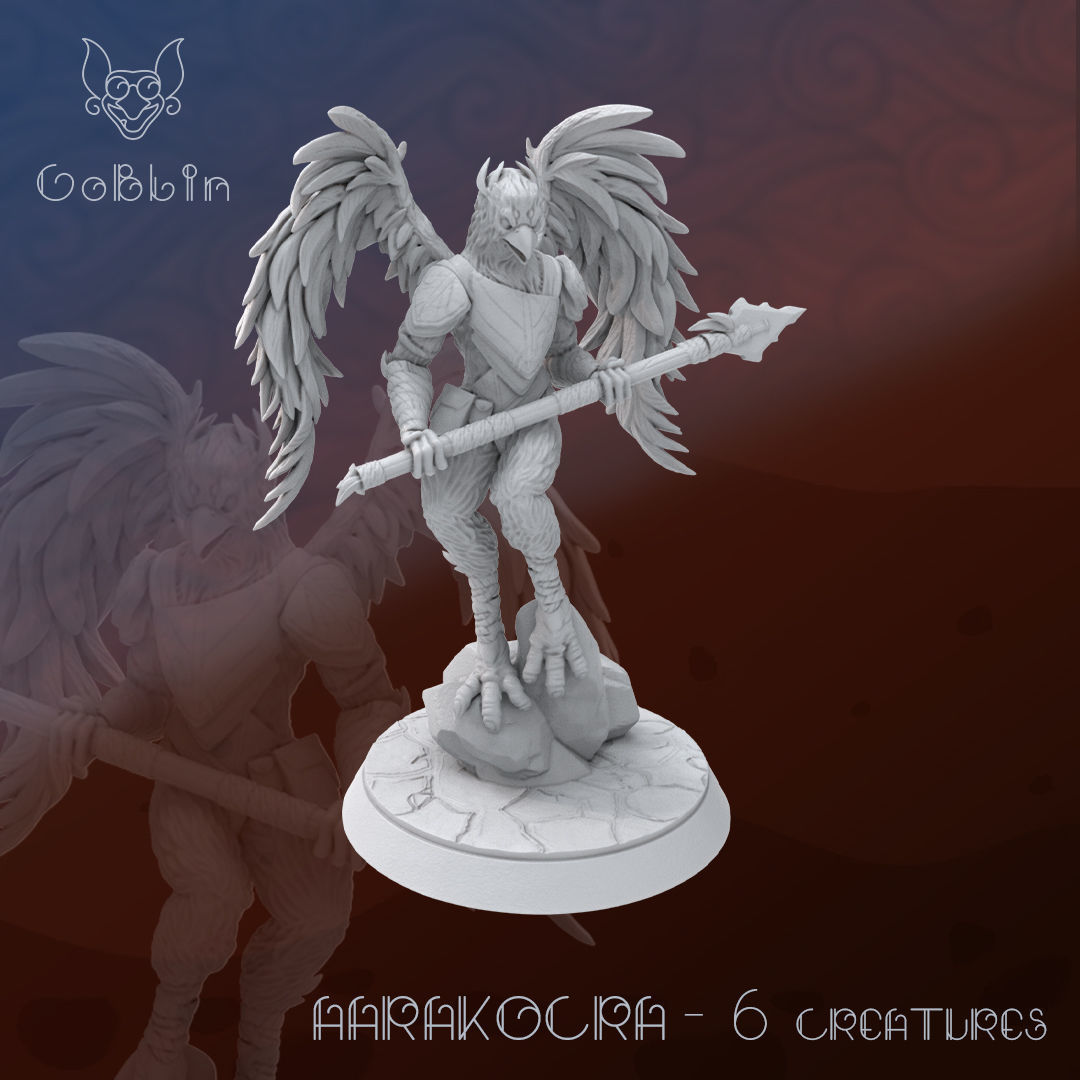 Aarakocra 6 - Creatures 3D model 3D printable | CGTrader