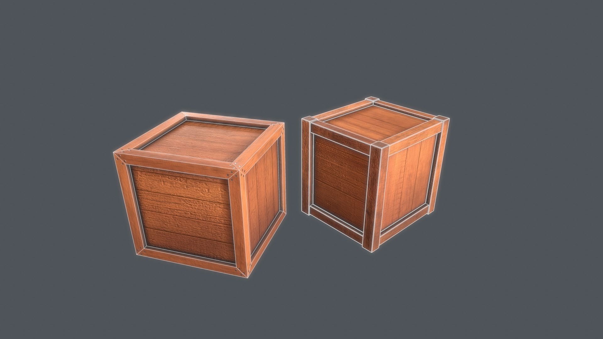 3D model Stylized Low Poly Crates VR / AR / low-poly | CGTrader