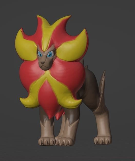 Pyroar male 3D model 3D printable | CGTrader
