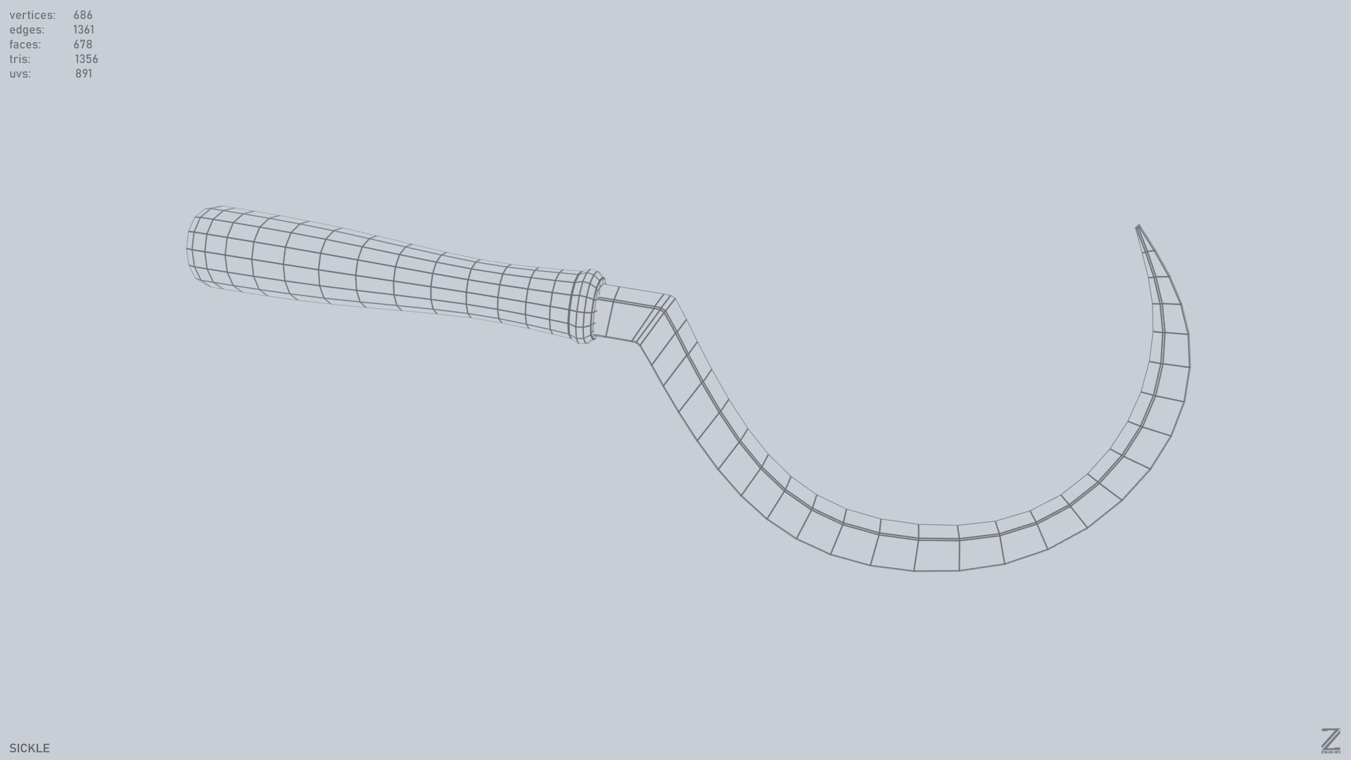 3D model Farm sickle VR / AR / low-poly | CGTrader