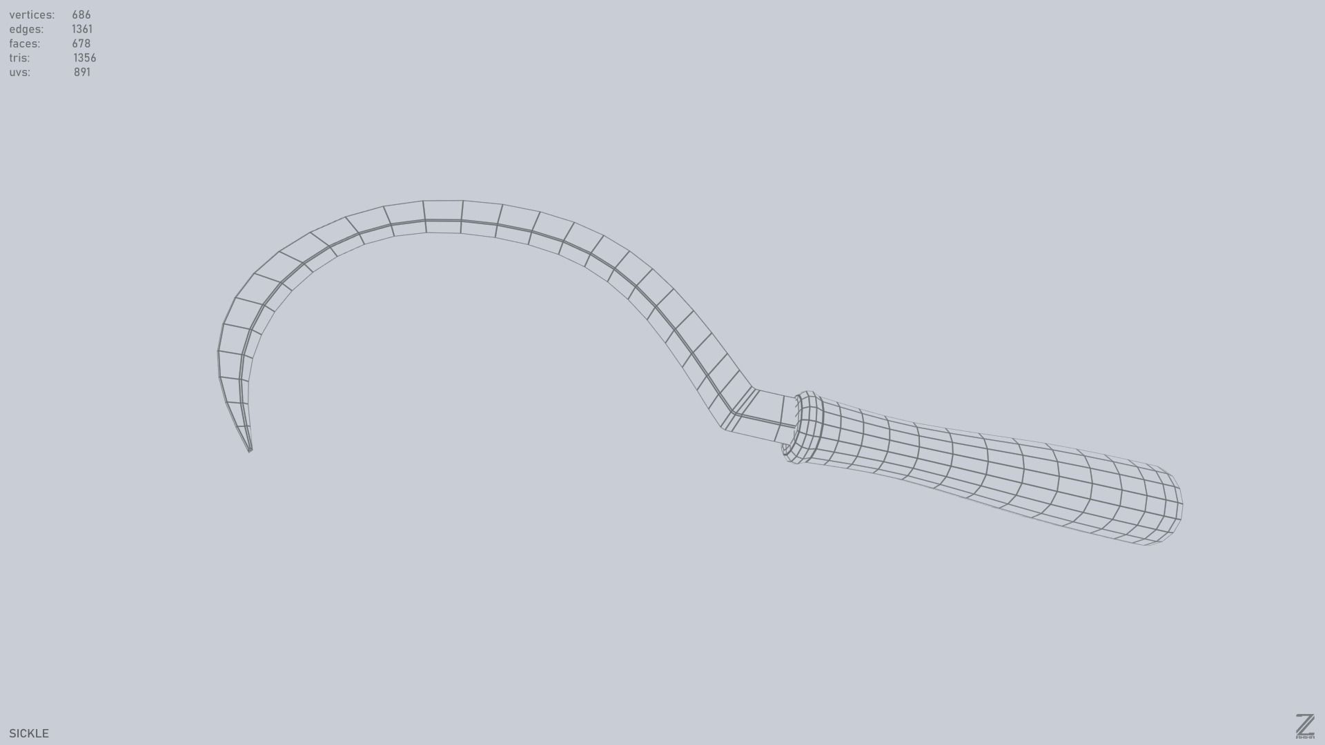 3D model Farm sickle VR / AR / low-poly | CGTrader