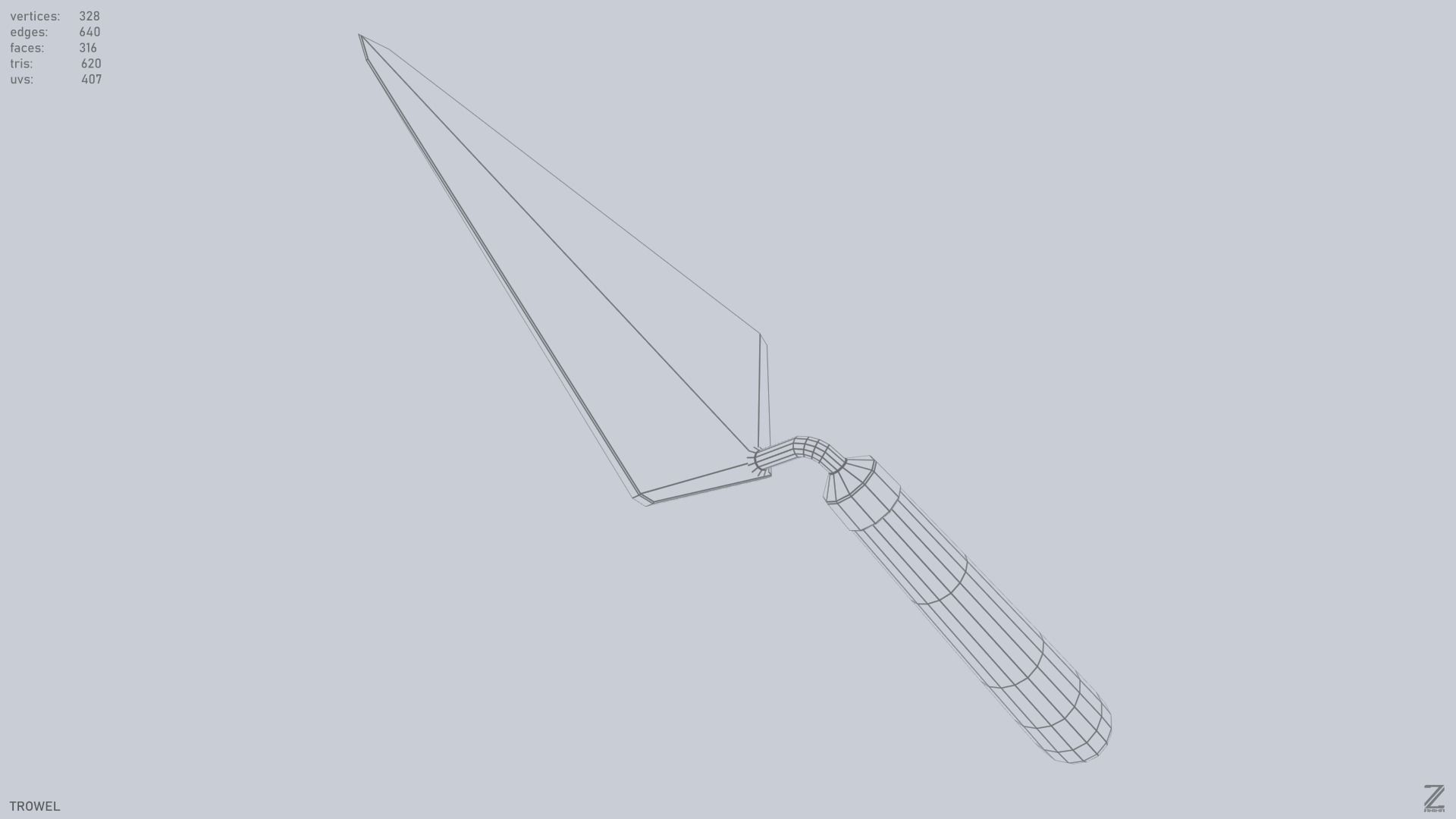 3D model Farm trowel VR / AR / low-poly | CGTrader