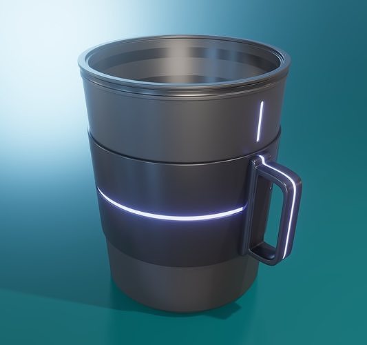 Sci-fi Cup 3D model | CGTrader