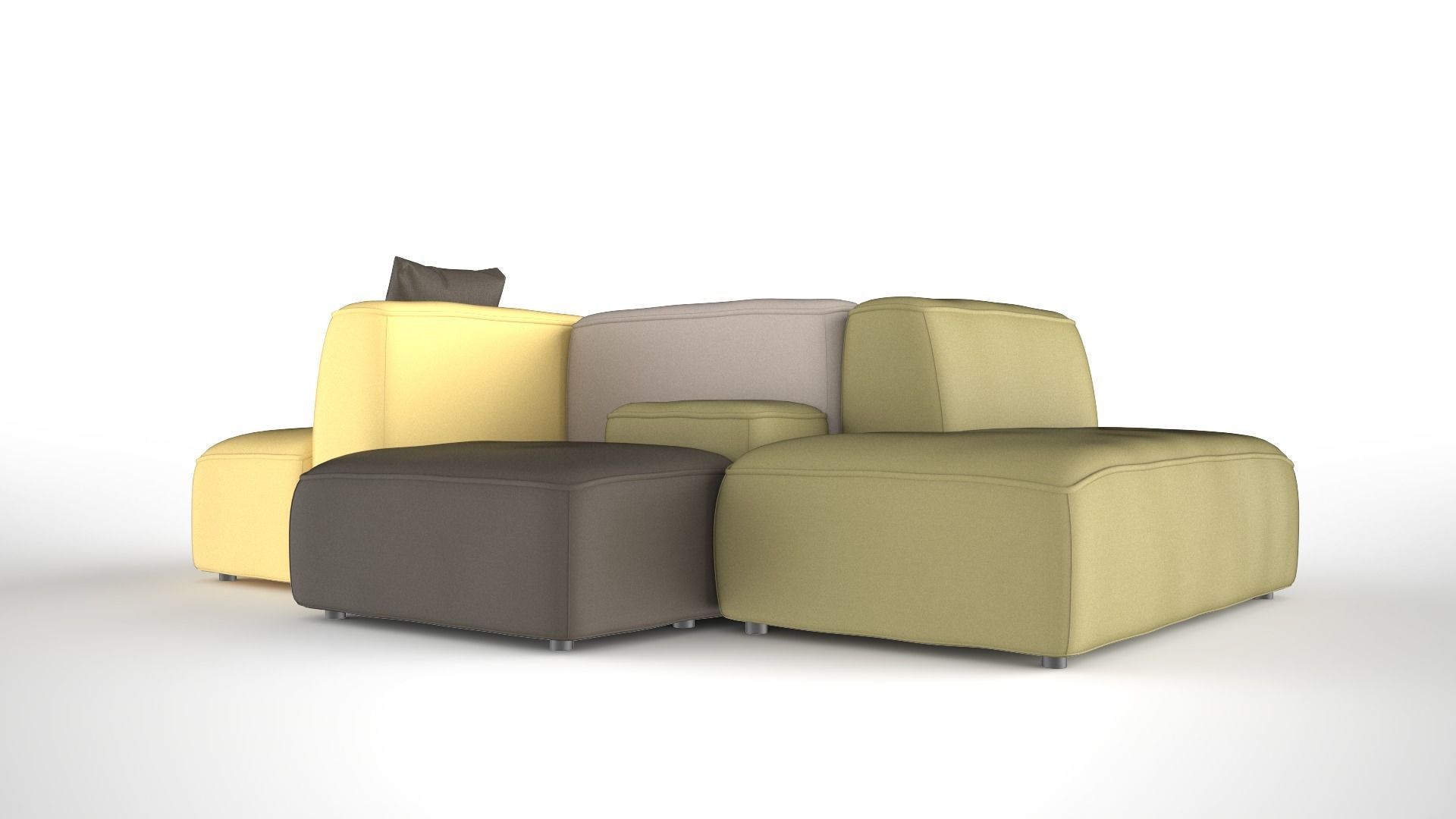 Colorful Modular Sofa 3D model | CGTrader