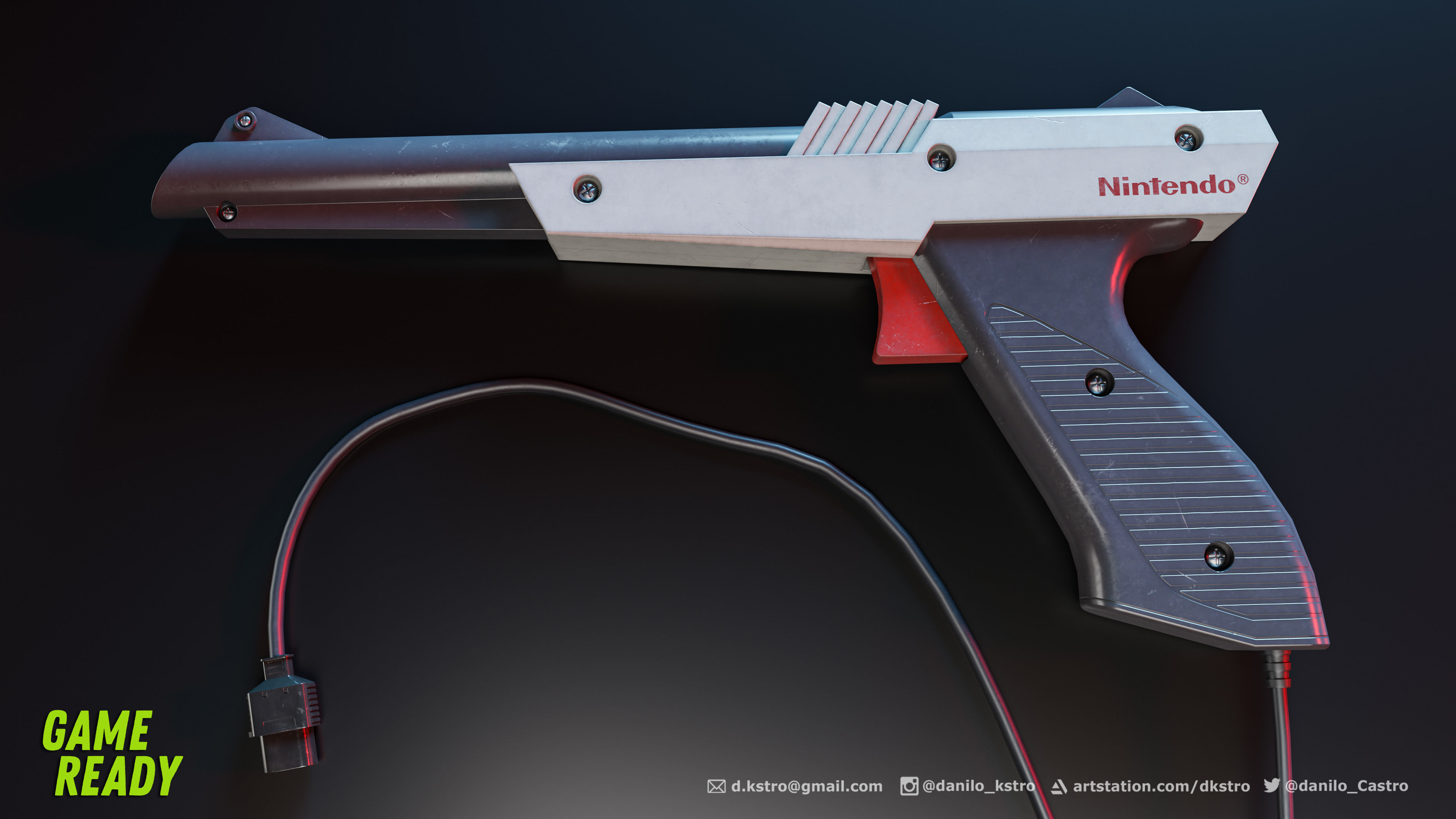 3D model Nes Zapper Gun - Lowpoly - 4k Textures VR / AR / low-poly ...