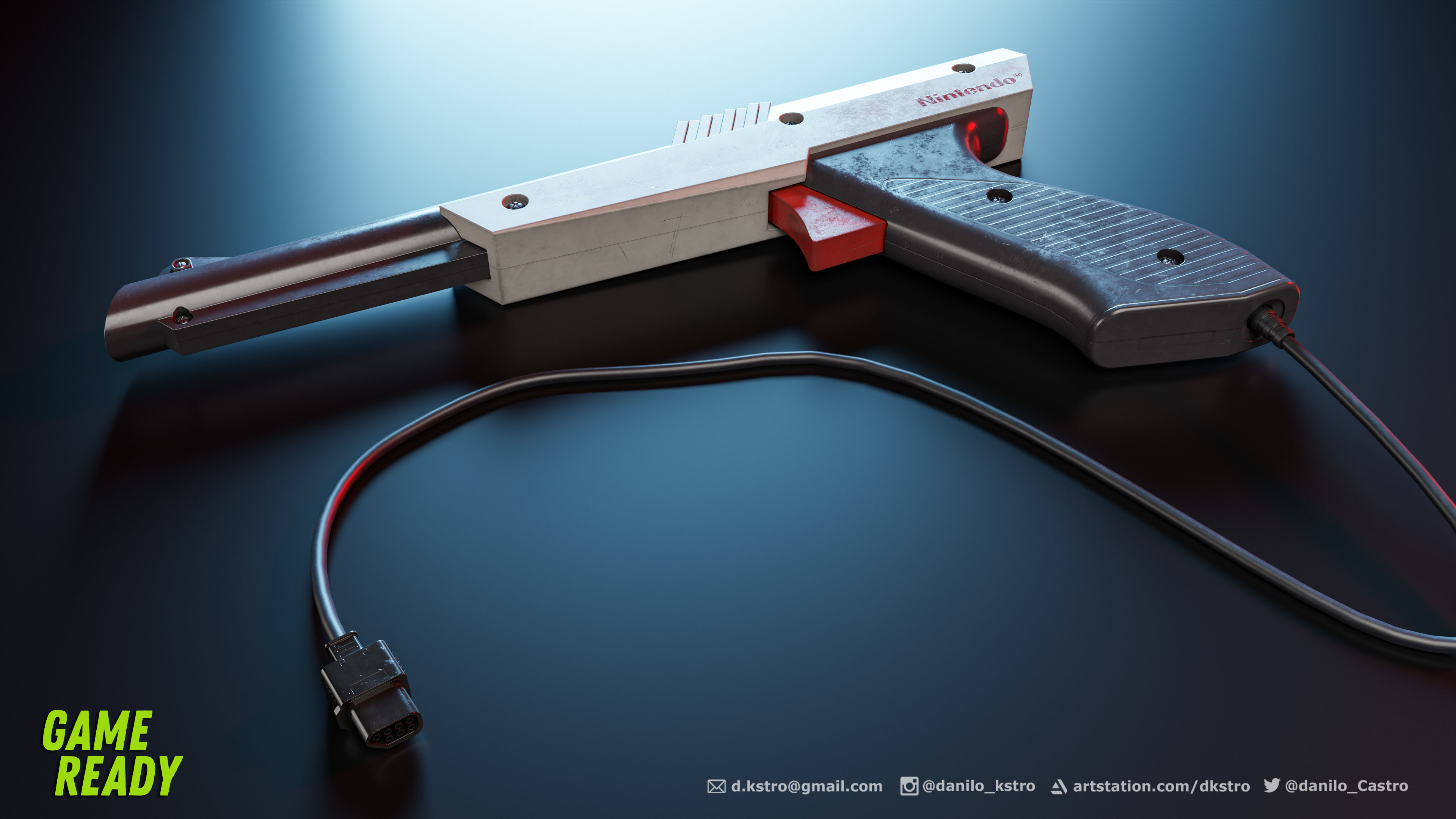 3D model Nes Zapper Gun - Lowpoly - 4k Textures VR / AR / low-poly ...