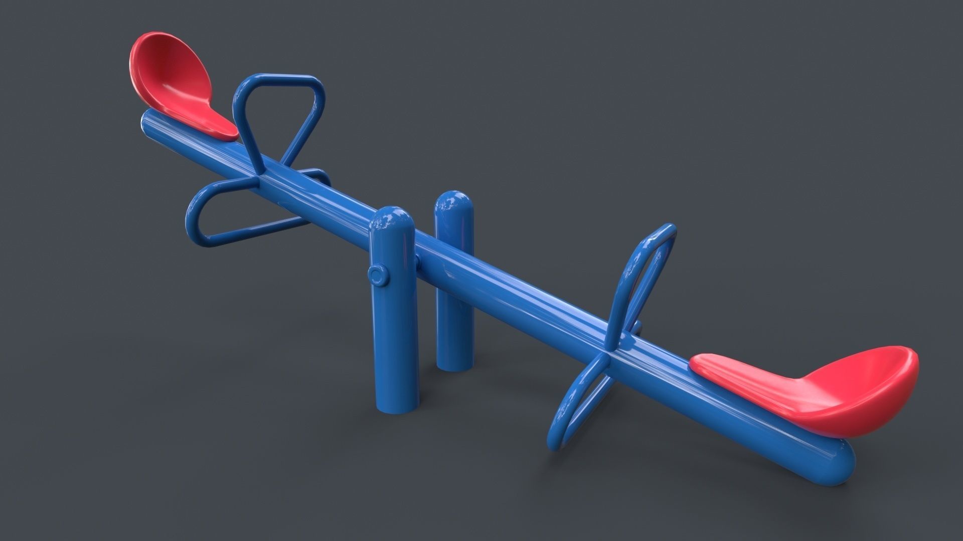 3D model PBR Modular Outdoor See Saw Playground A VR / AR / low-poly ...