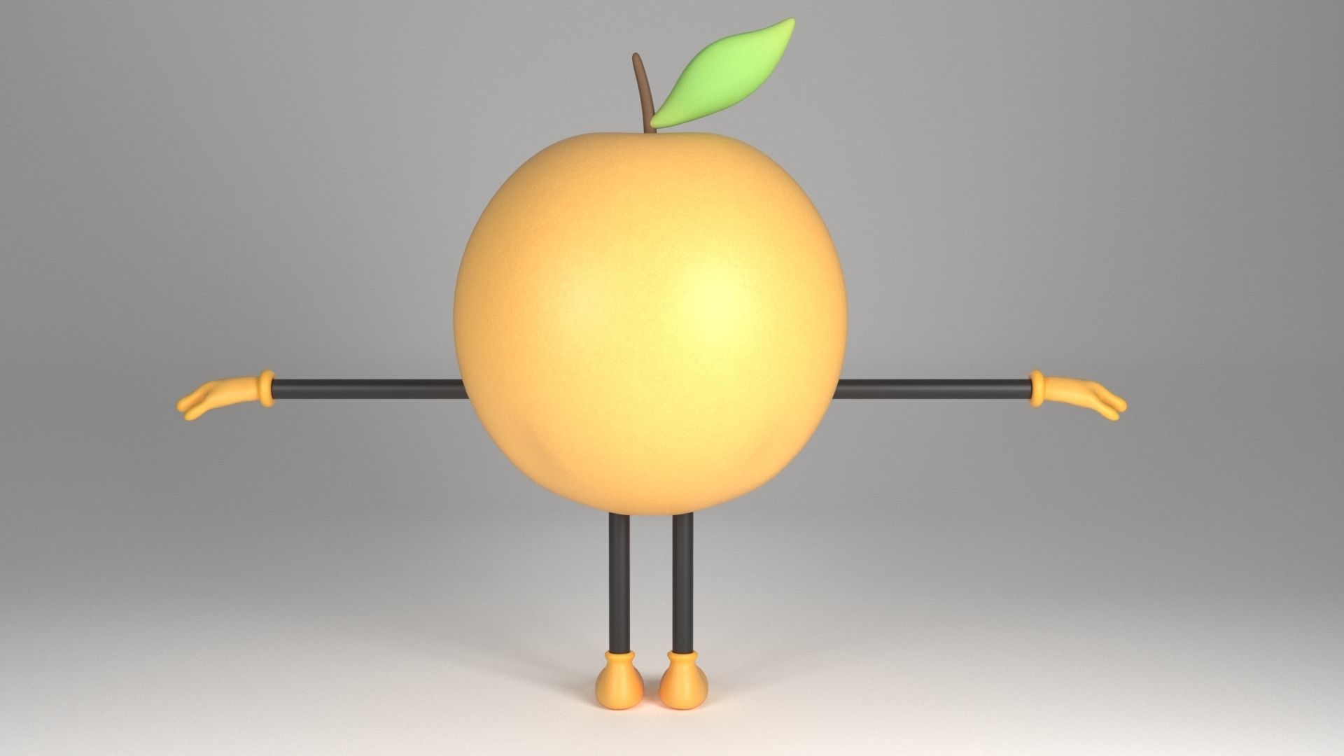 3D model Orange man Character VR / AR / low-poly | CGTrader