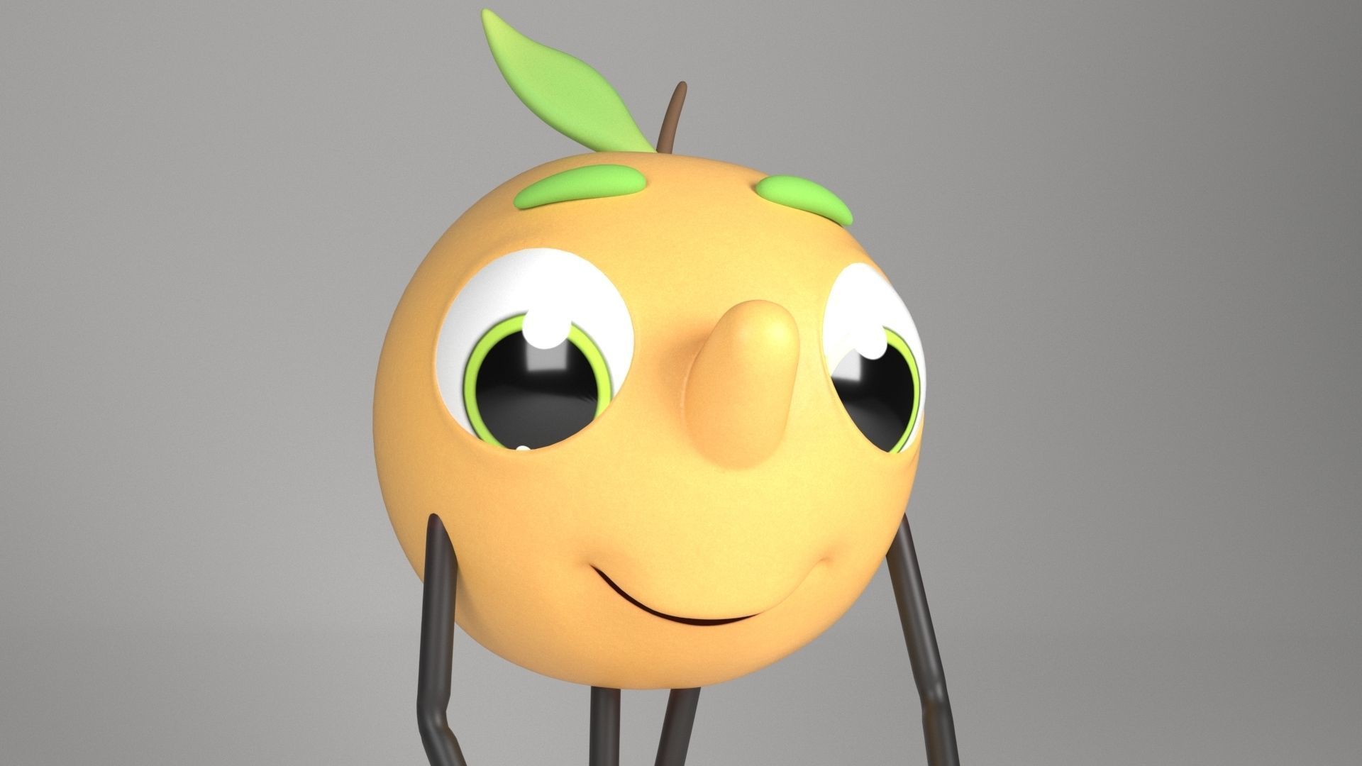 3D model Orange man Character VR / AR / low-poly | CGTrader