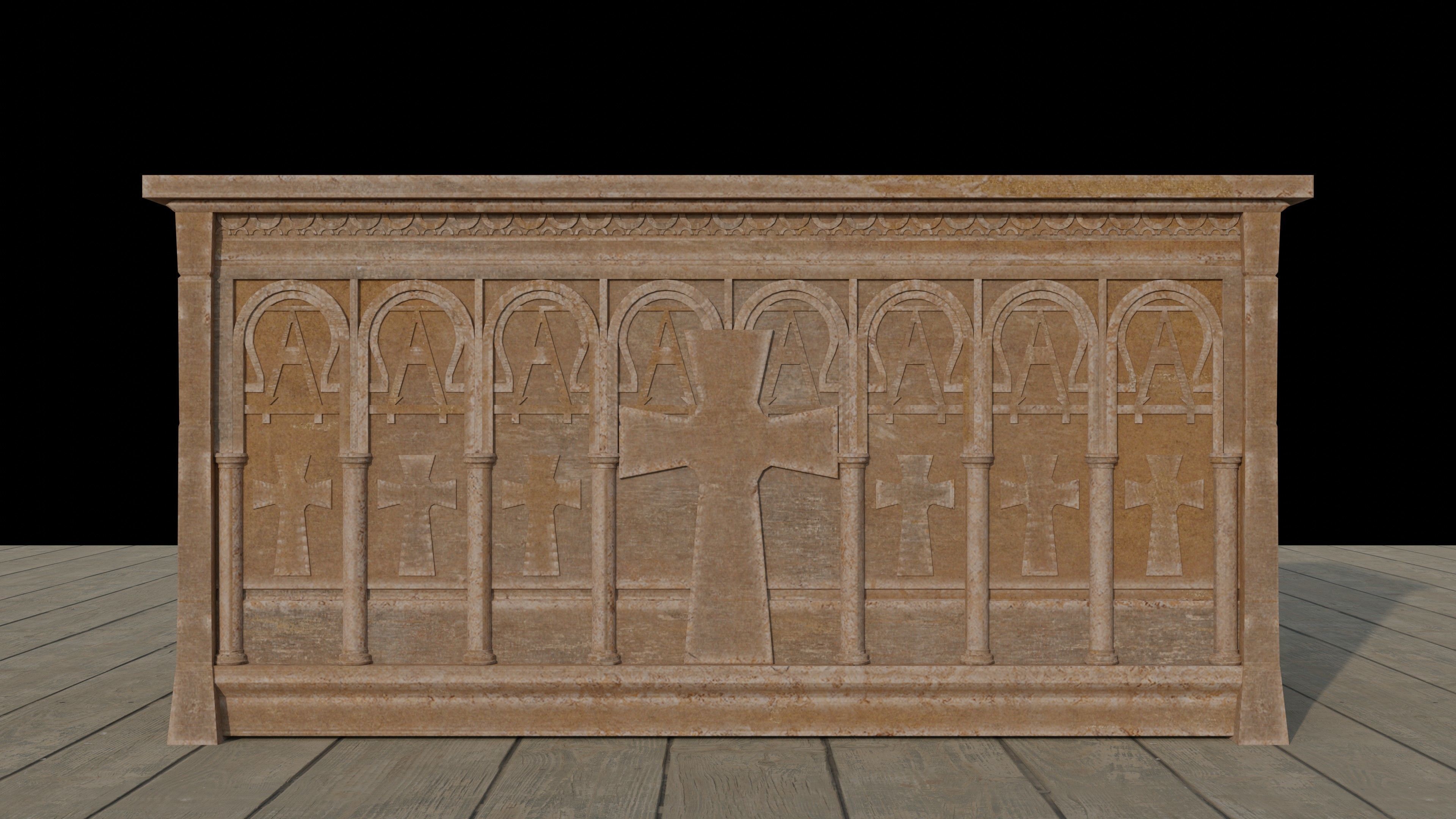Table Altar Church 3D model | CGTrader