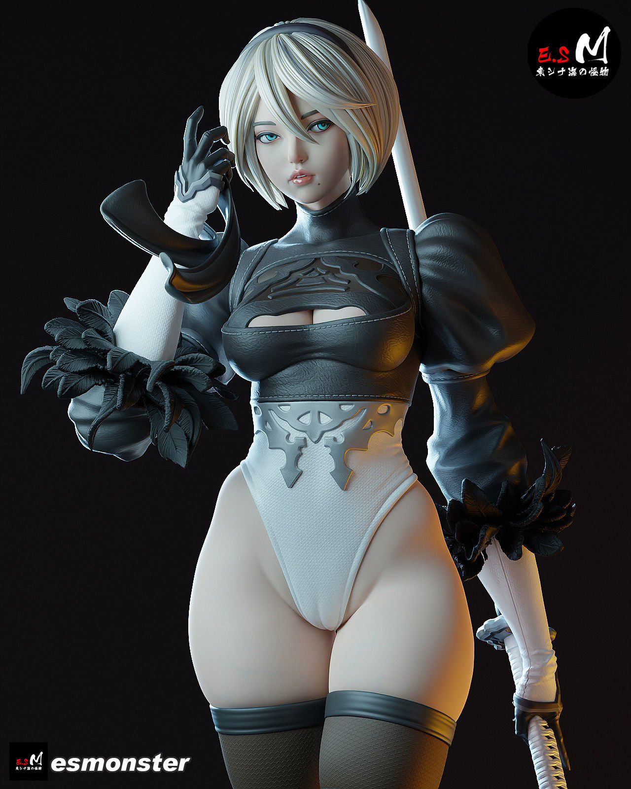 2B NieR Automata 3D model 3D printable | CGTrader