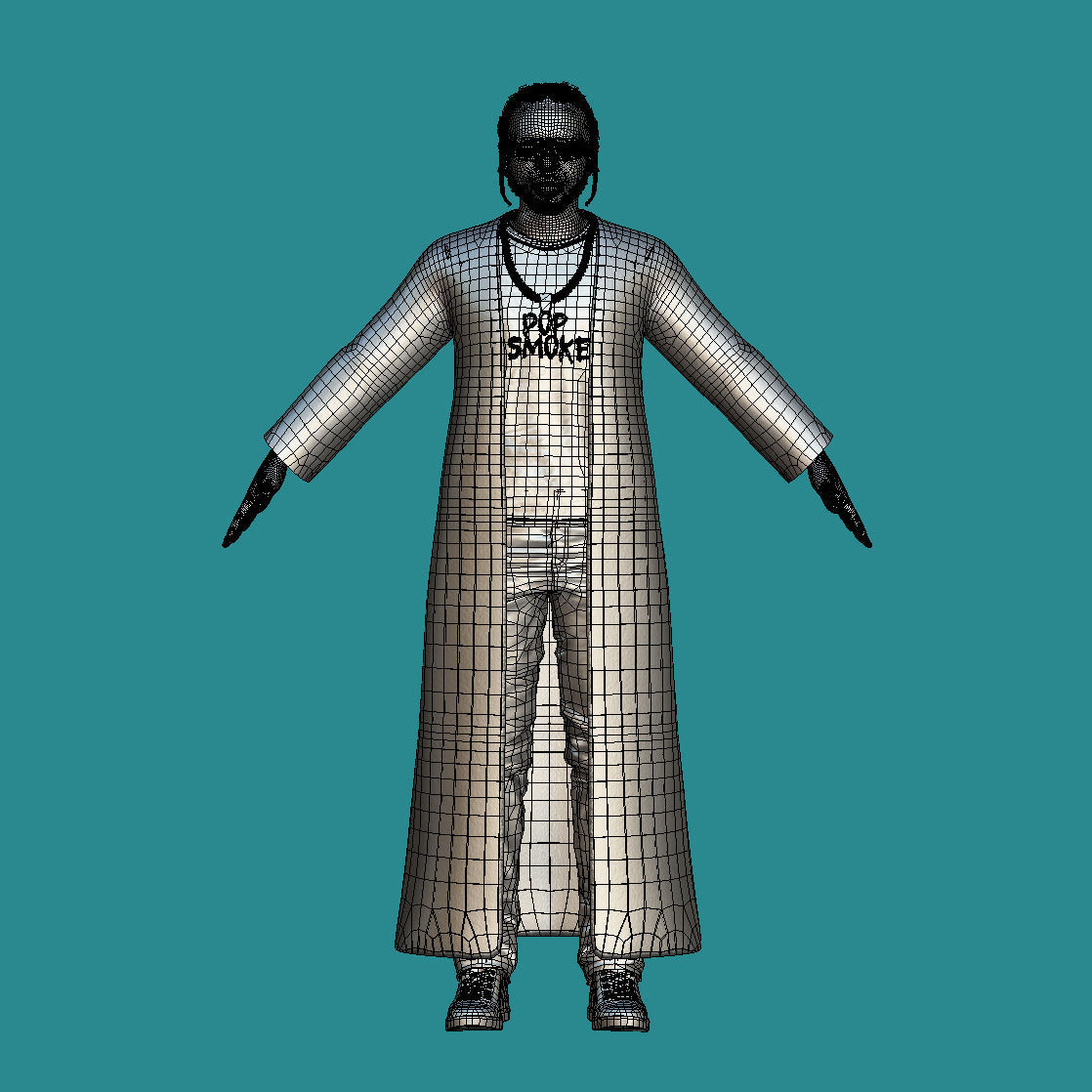 T-P Pop Smoke rapper 3D model | CGTrader