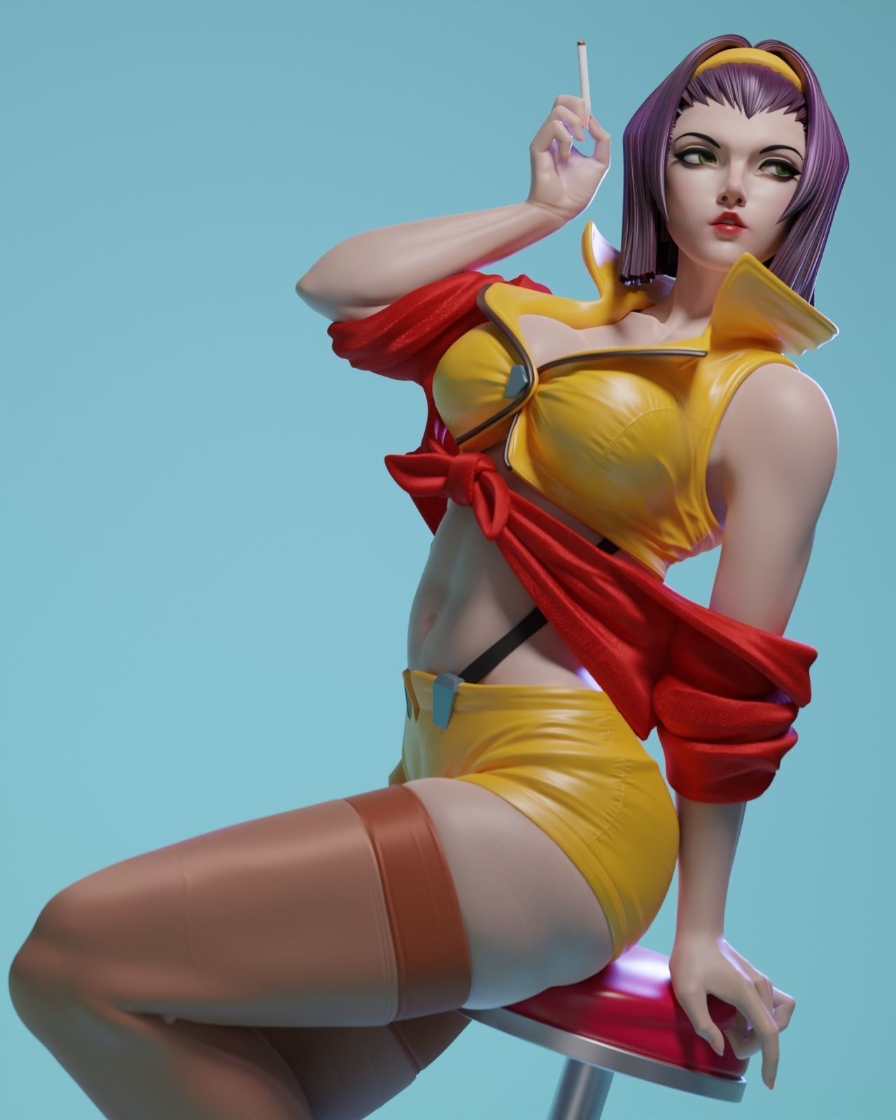 Cowboy Bebop FaYE 3D model 3D printable | CGTrader
