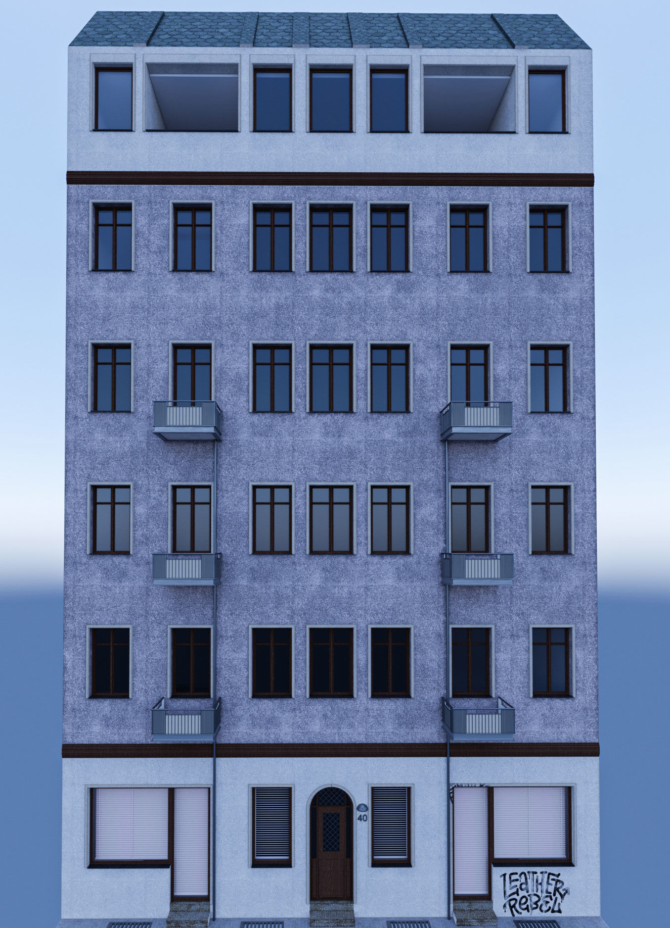 Berlin Street Building NO105 3D model | CGTrader