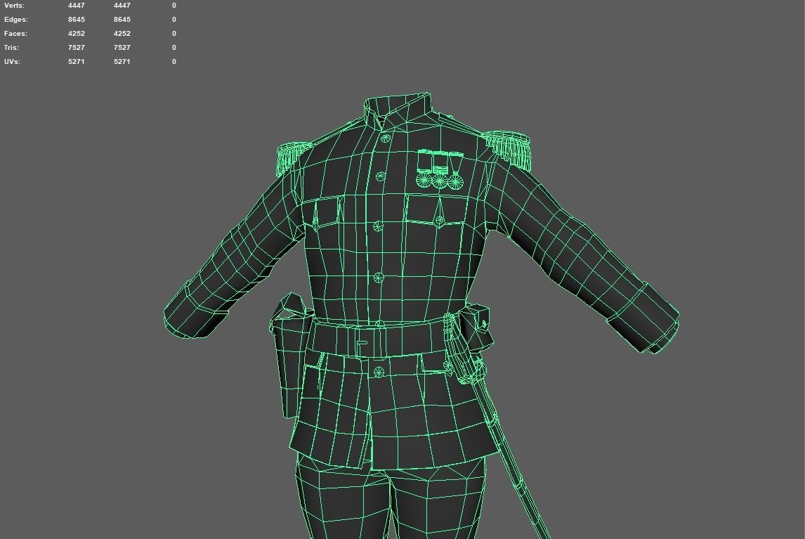 3D model World war Captain Soldier VR / AR / low-poly | CGTrader
