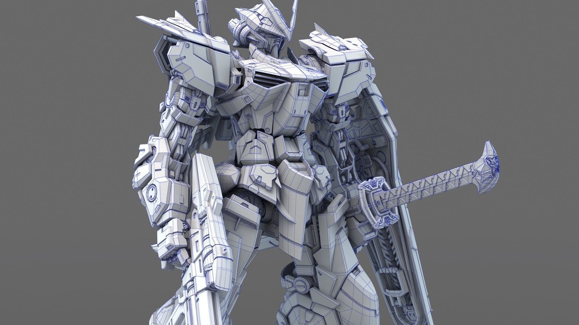 Mobile Suit Gundam MBF-P02 Red Astray Gundam 3D model rigged | CGTrader