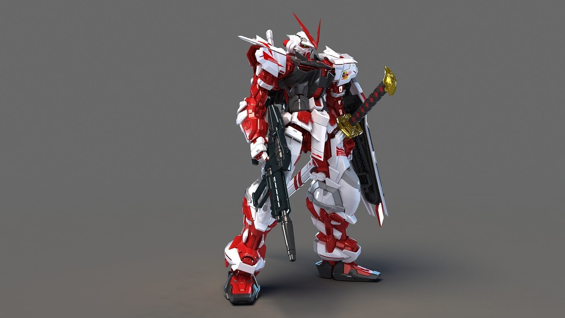 Mobile Suit Gundam MBF-P02 Red Astray Gundam 3D model rigged | CGTrader