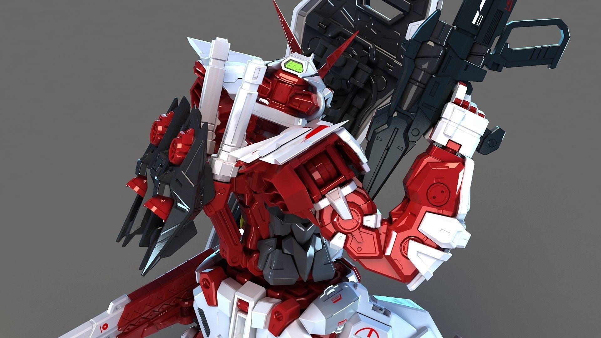 Mobile Suit Gundam MBF-P02 Red Astray Gundam 3D model rigged | CGTrader